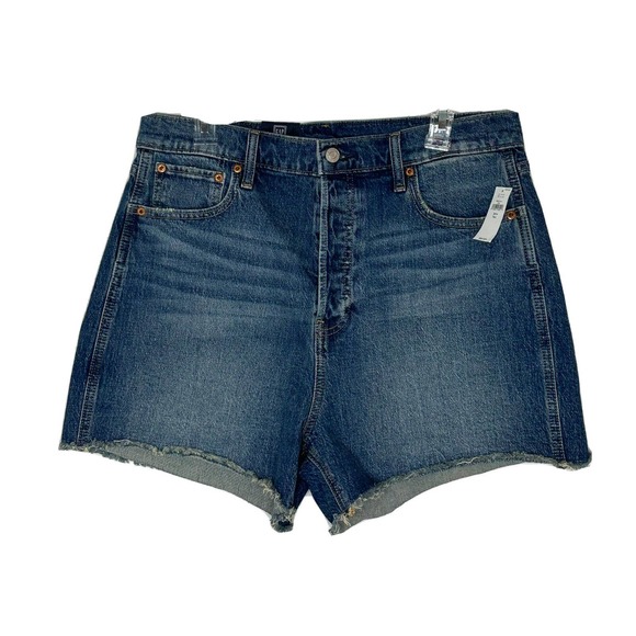 GAP | Shorts | Gap High Rise Cheeky Short Blue Denim Jean Shorts Button ...